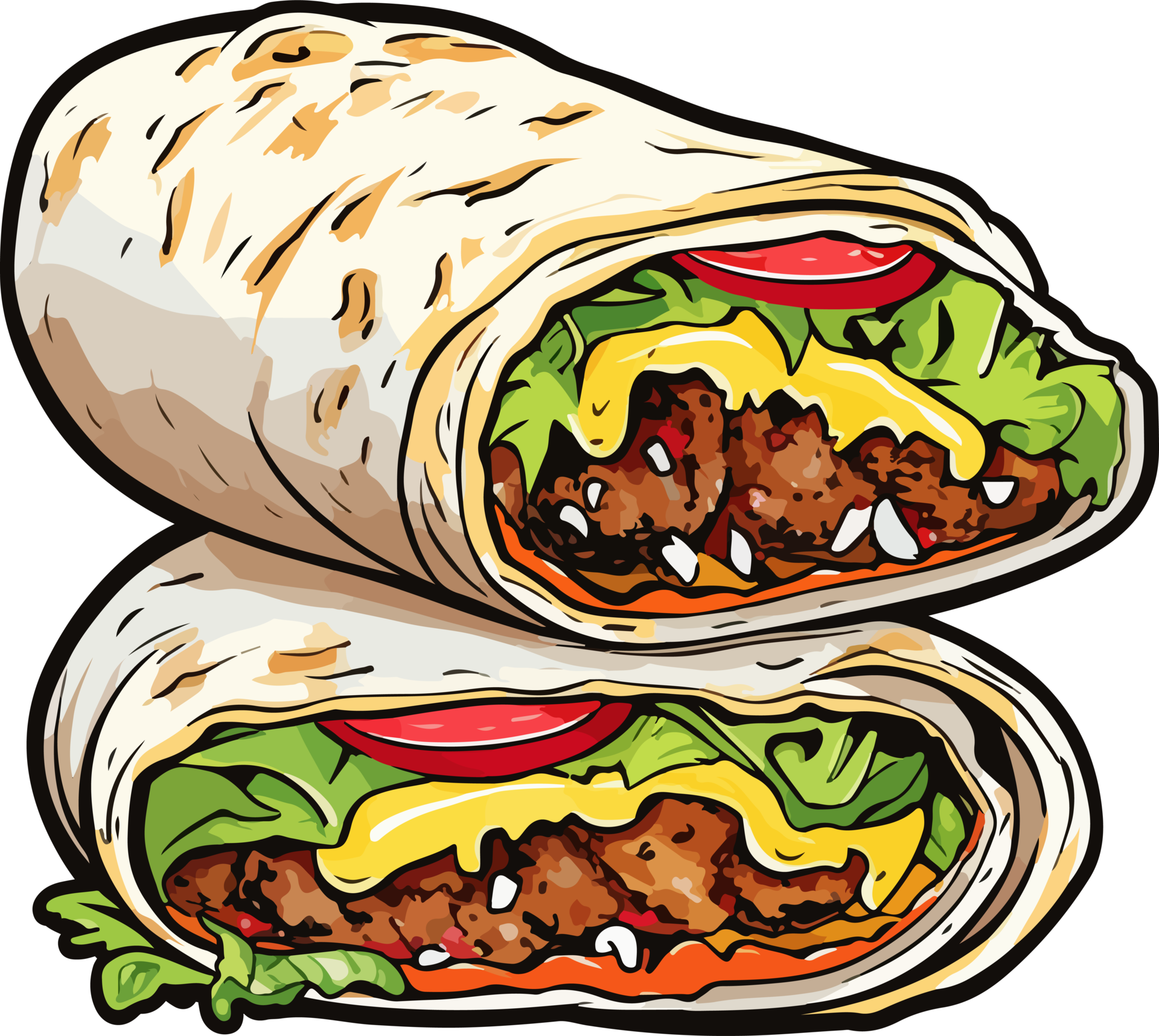 AI generated Burrito clipart design illustration 36519273 PNG