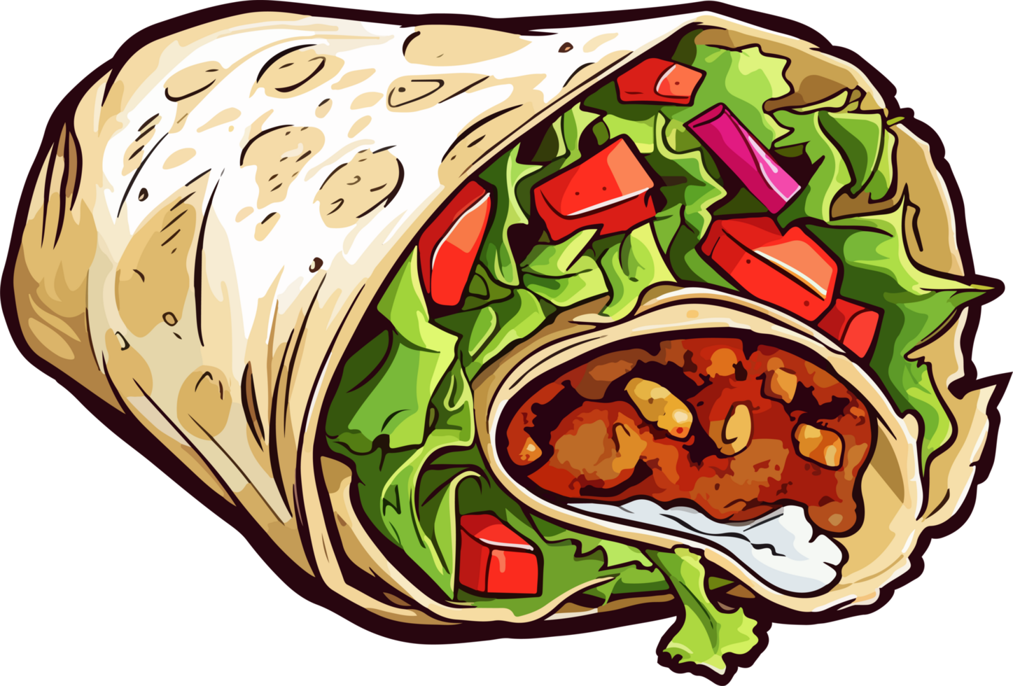 AI generated Burrito clipart design illustration 36519274 PNG