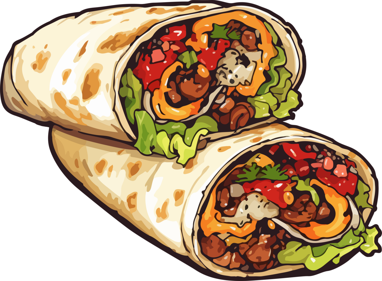 AI generated Burrito clipart design illustration 36519275 PNG