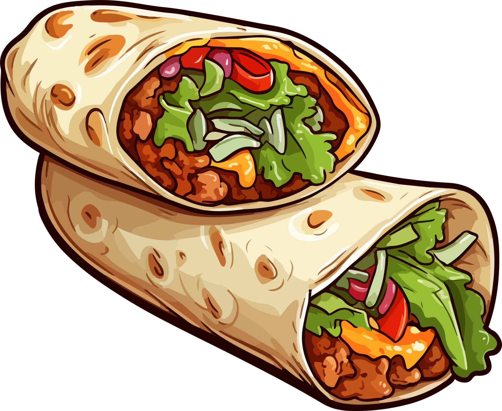 AI generated Burrito clipart design illustration 36519276 PNG