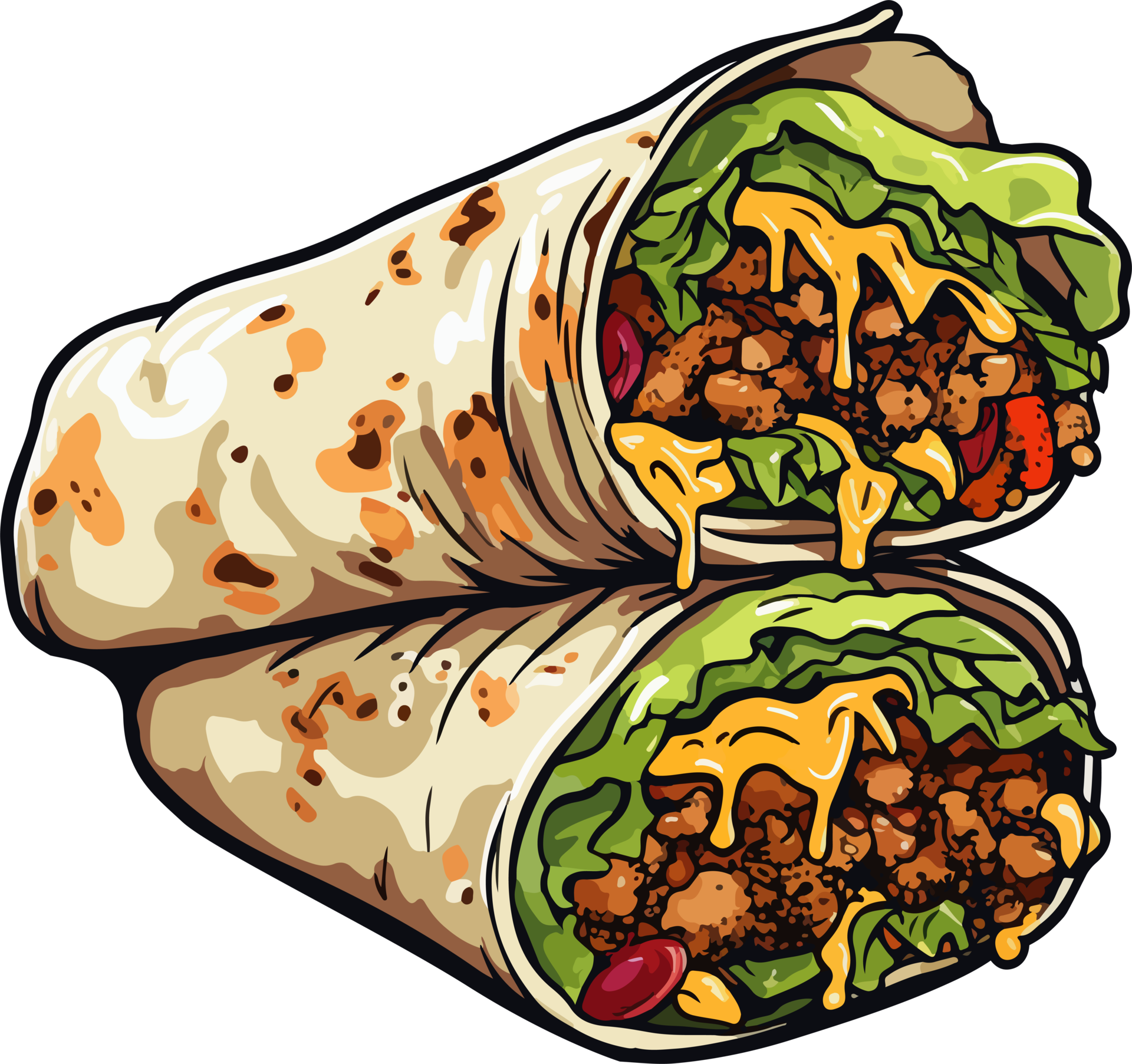 AI generated Burrito clipart design illustration 36519277 PNG