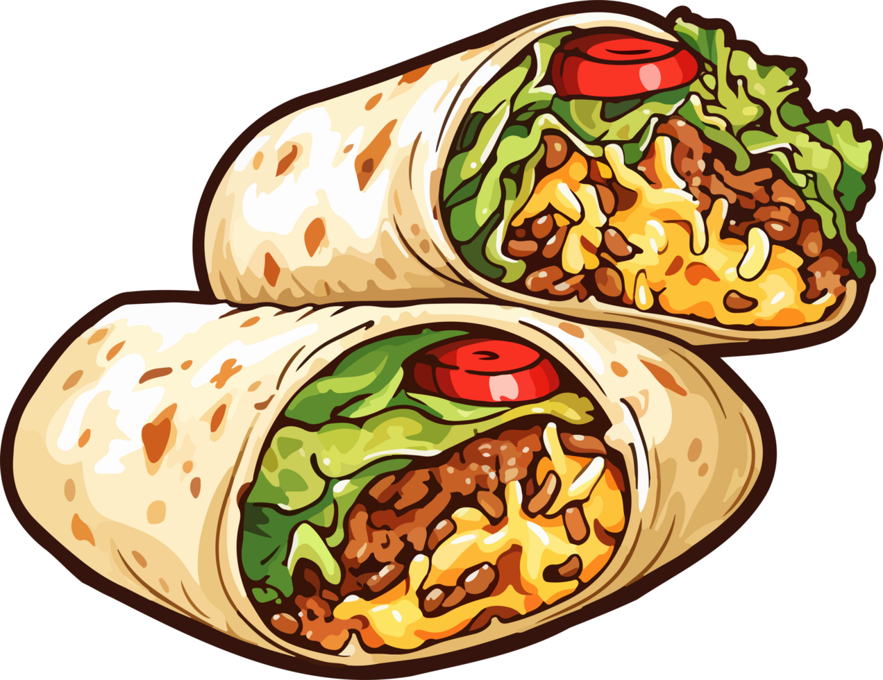 AI generated Burrito clipart design illustration 36519279 PNG