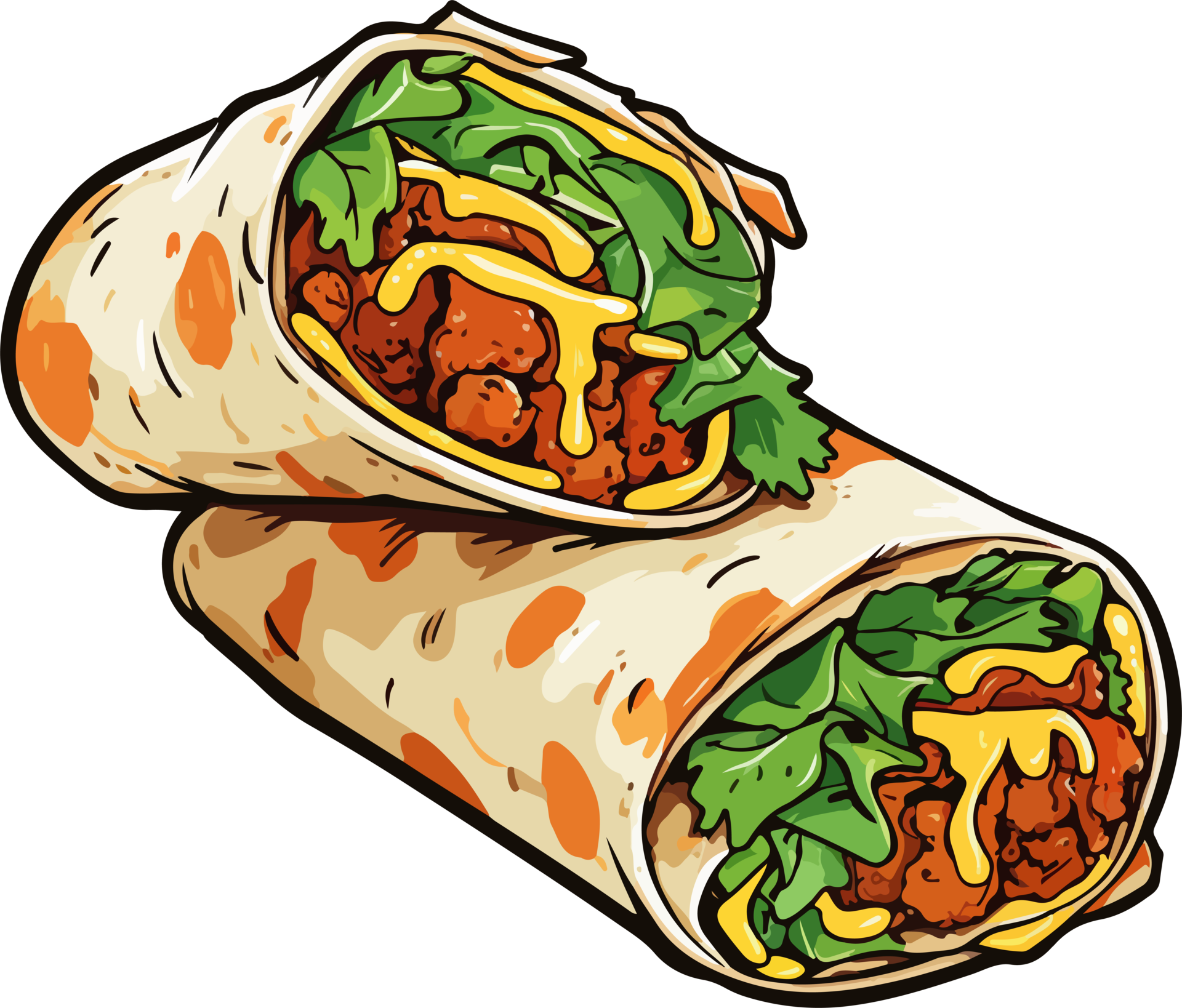 AI generated Burrito clipart design illustration 36519281 PNG