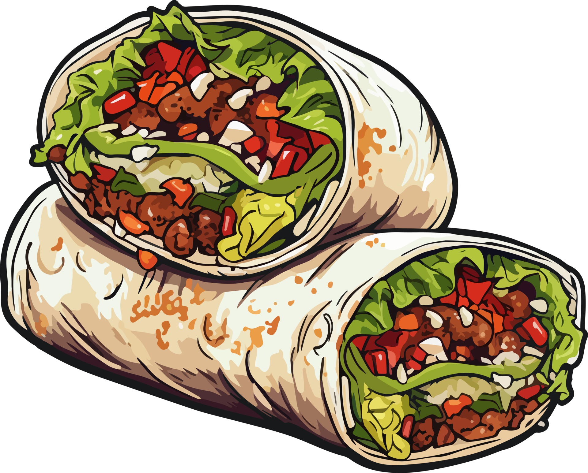 AI generated Burrito clipart design illustration 36519295 PNG