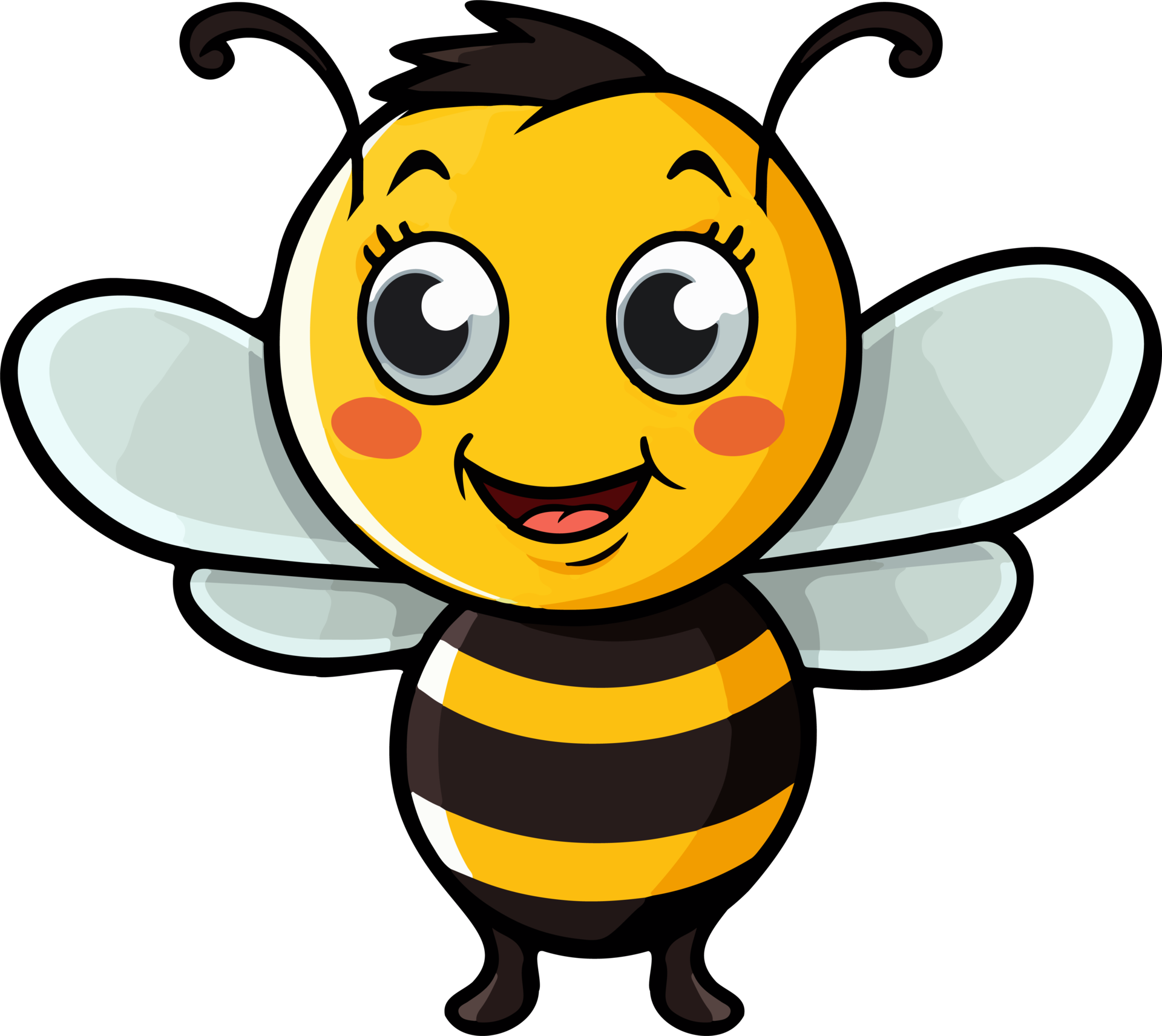 AI generated Cute bee clipart design illustration 36520079 PNG