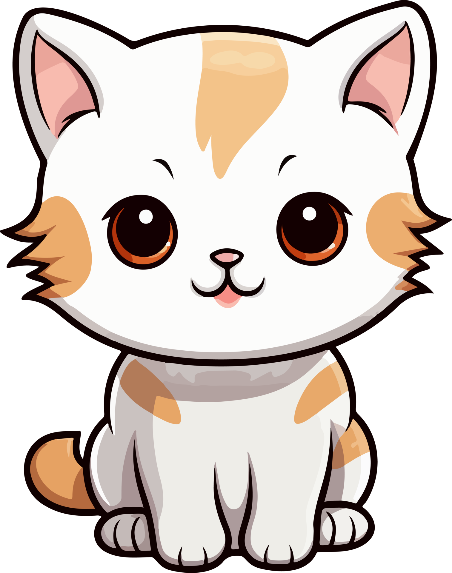 AI generated Cute cat head clipart design illustration 36520126 PNG