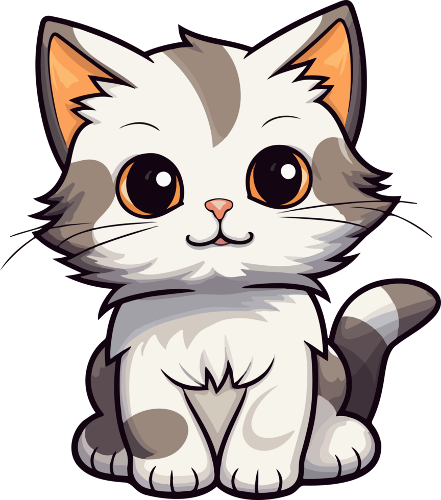 Ai Generiert Süß Katze Kopf Clip Art Design Illustration 36520206 Png