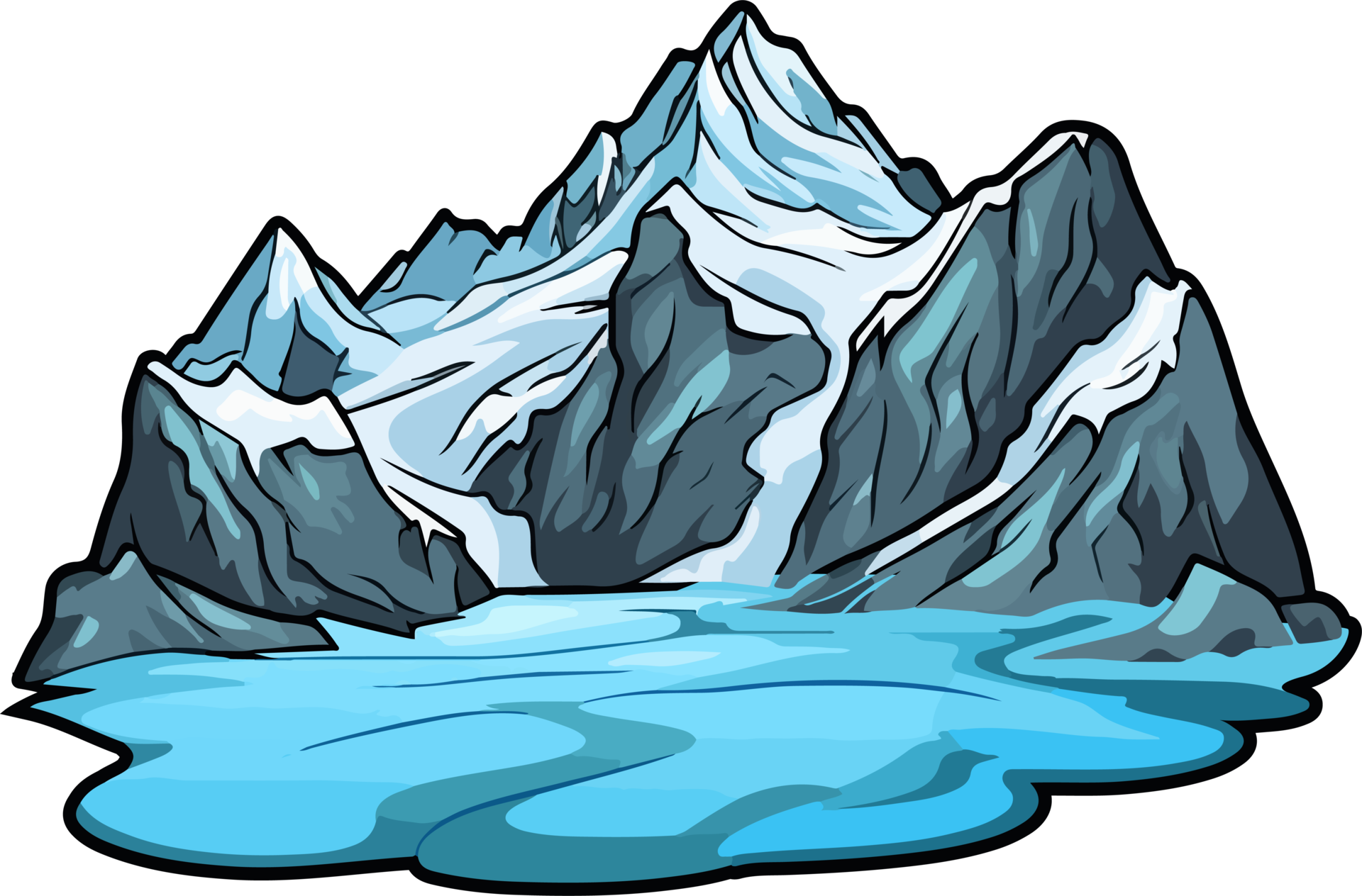 AI generated Mountain clipart design illustration 36520609 PNG