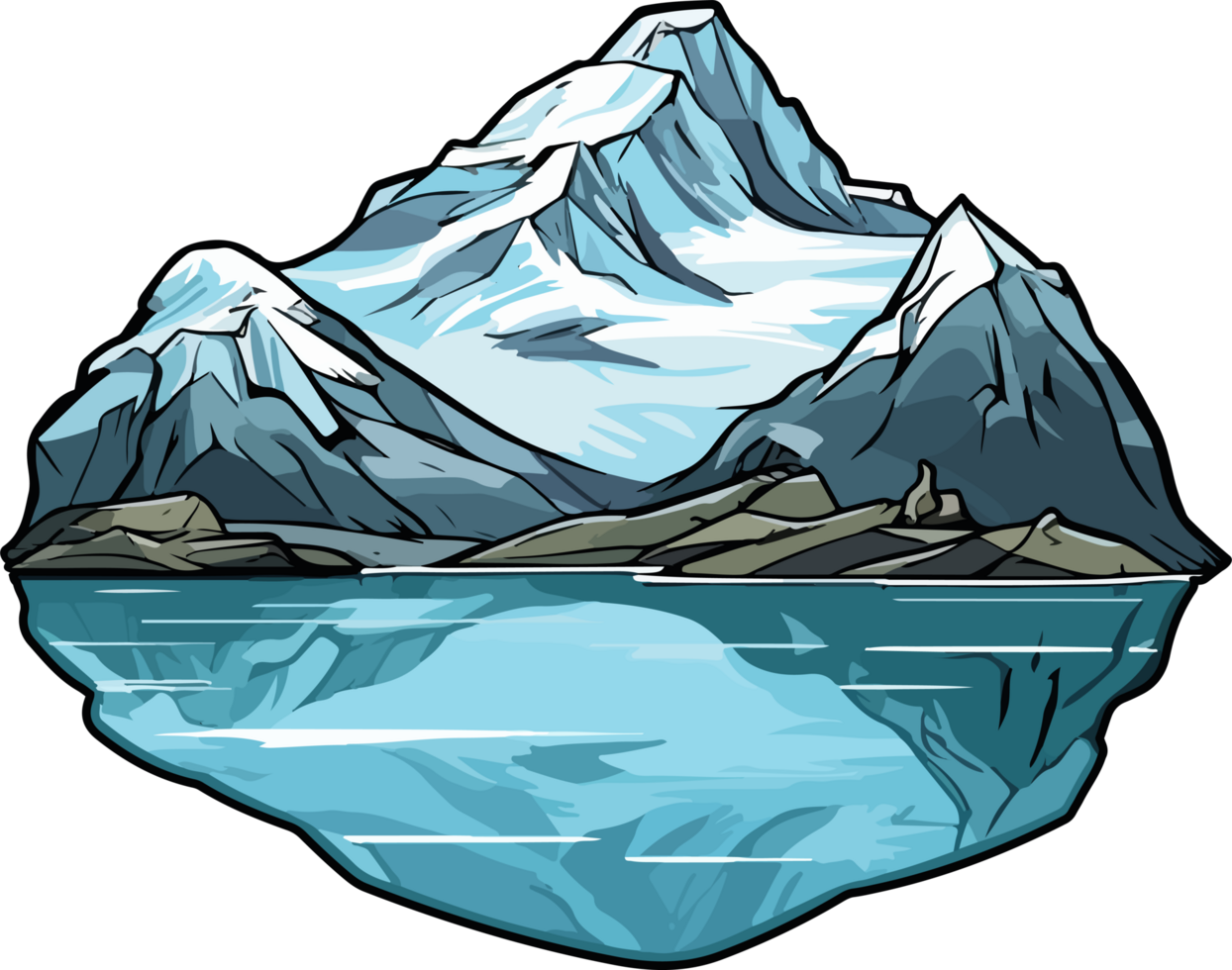 AI generated Mountain clipart design illustration 36520610 PNG
