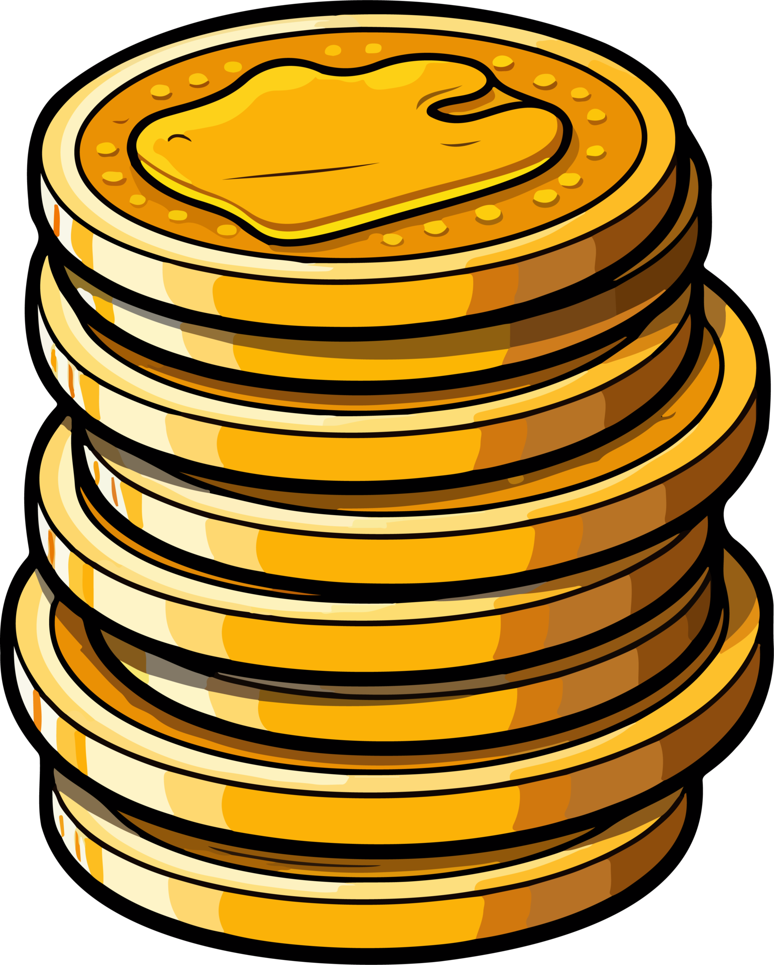 Ai Generiert Golden Münzen Clip Art Design Illustration 36520644 Png