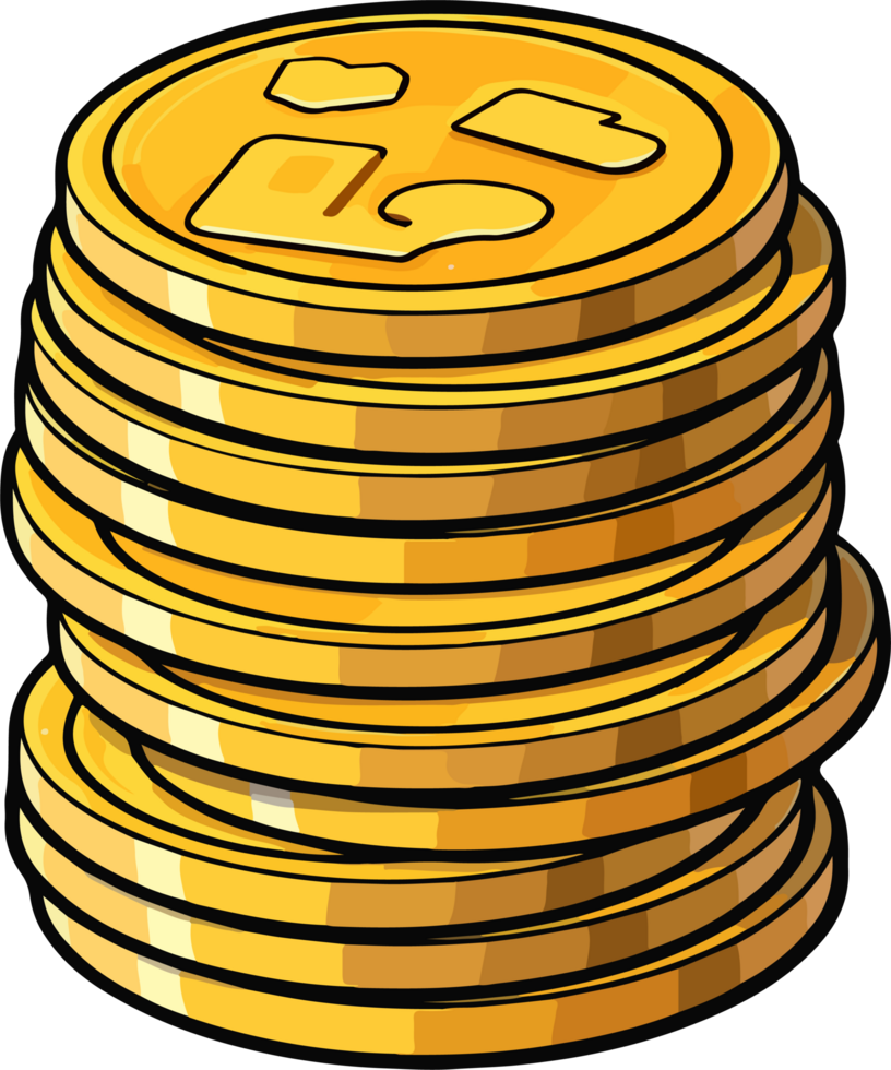 Ai Generiert Golden Münzen Clip Art Design Illustration 36520646 Png