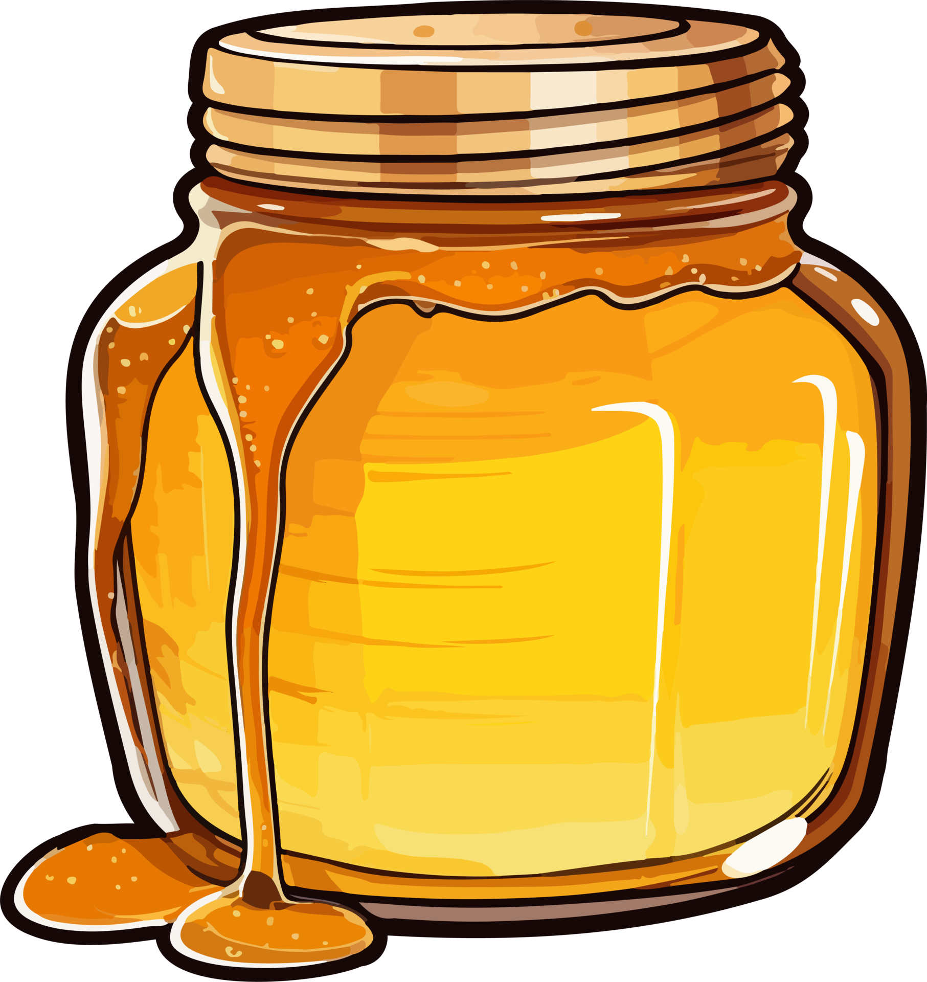 AI generated Honey jar clipart design illustration 36520706 PNG