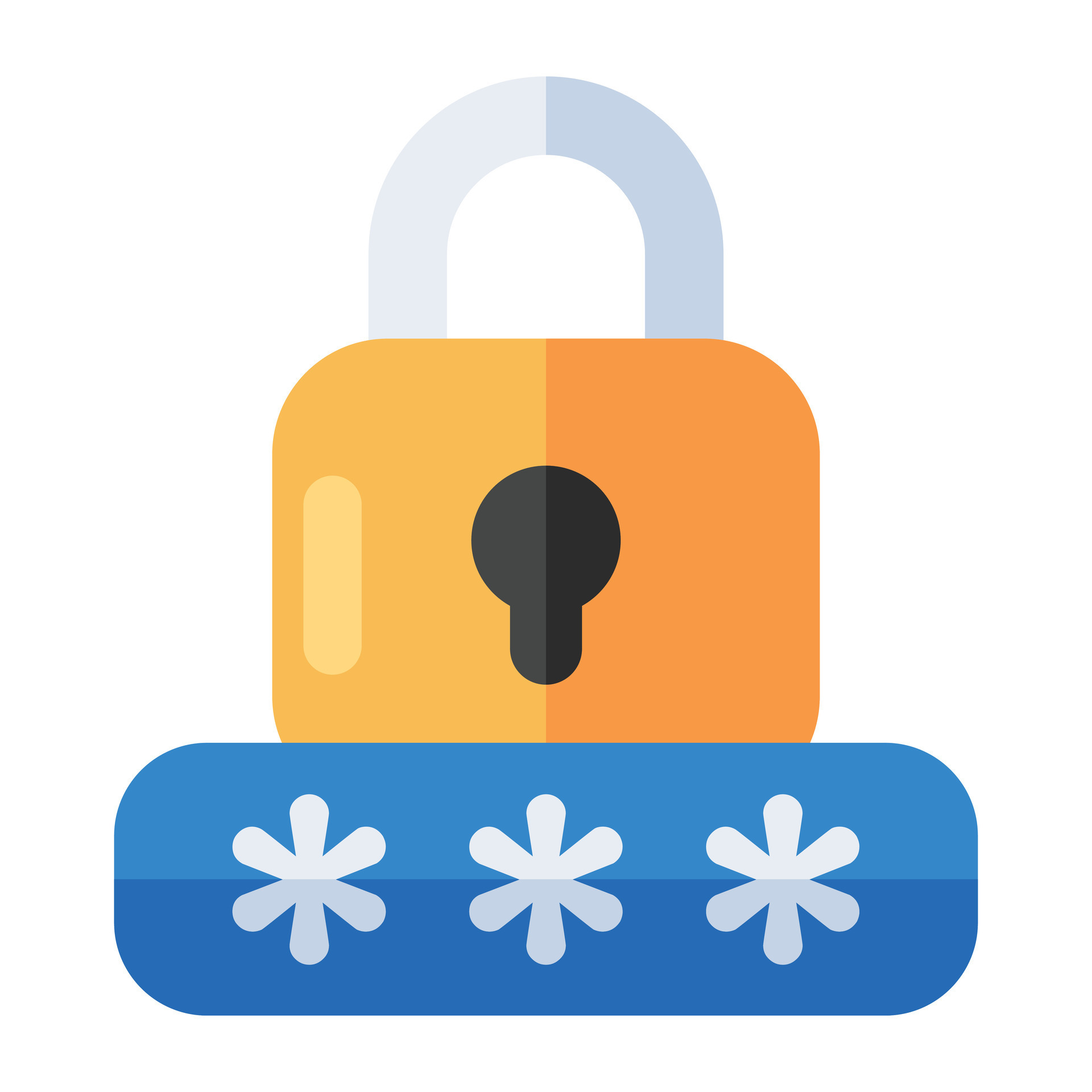 A Flat Design Icon Of Password Lock 36523969 Vector Art At Vecteezy
