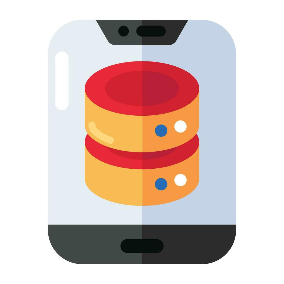 A unique design icon of mobile database 36524072 Vector Art at Vecteezy