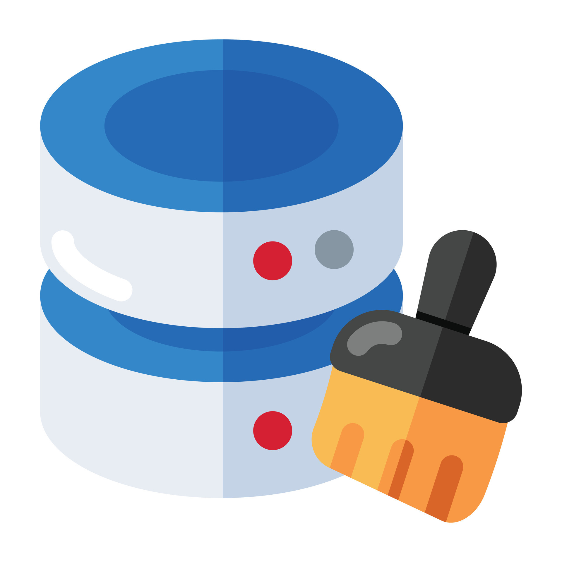 An icon design of data cleaning, db rack with broom 36524223 Vector Art ...