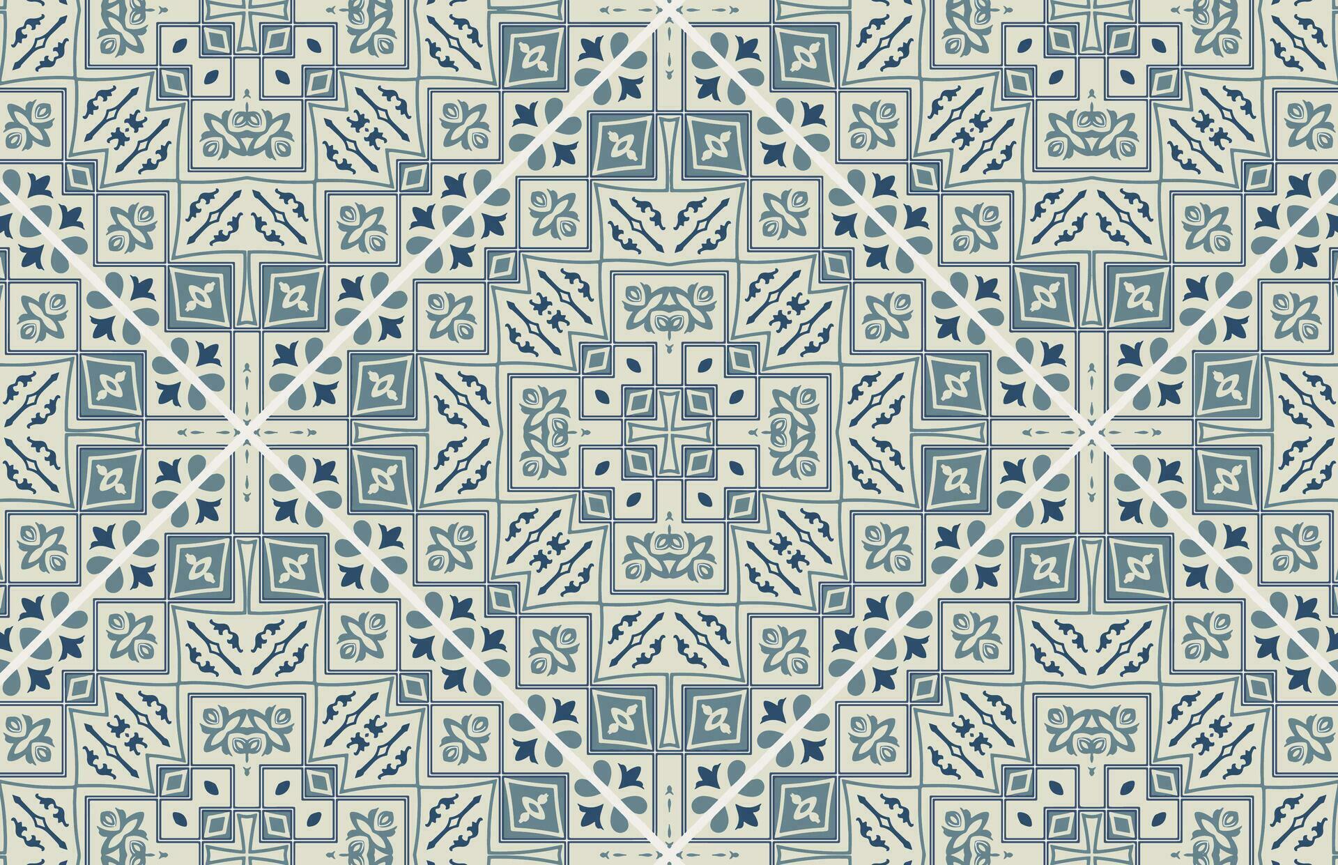Blue and white tile design pattern 36525288 Vector Art at Vecteezy