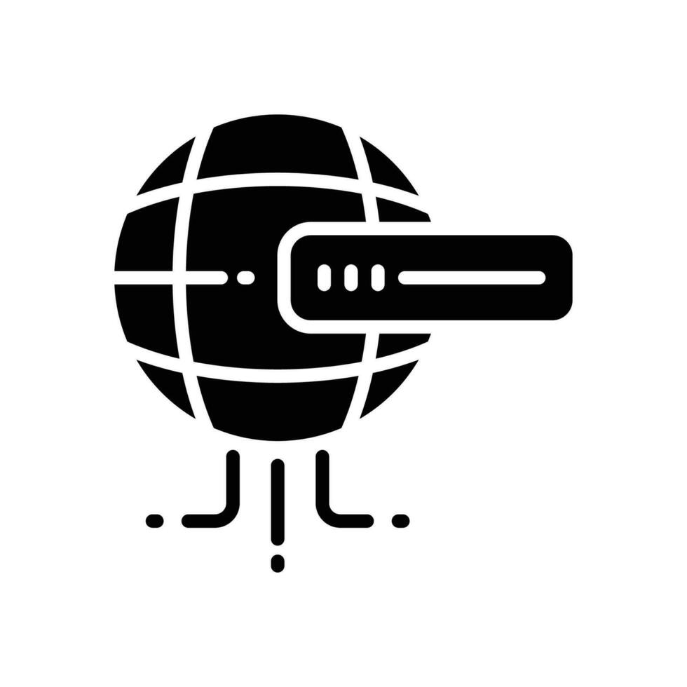 global server icon. vector glyph icon for your website, mobile ... global server icon. vector glyph icon for your website, mobile ...