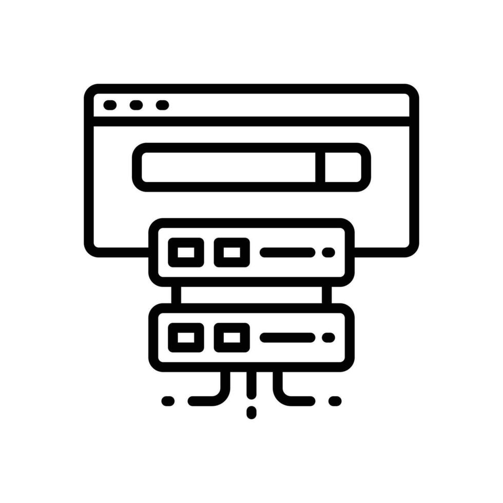 web server icon. vector line icon for your website, mobile ...