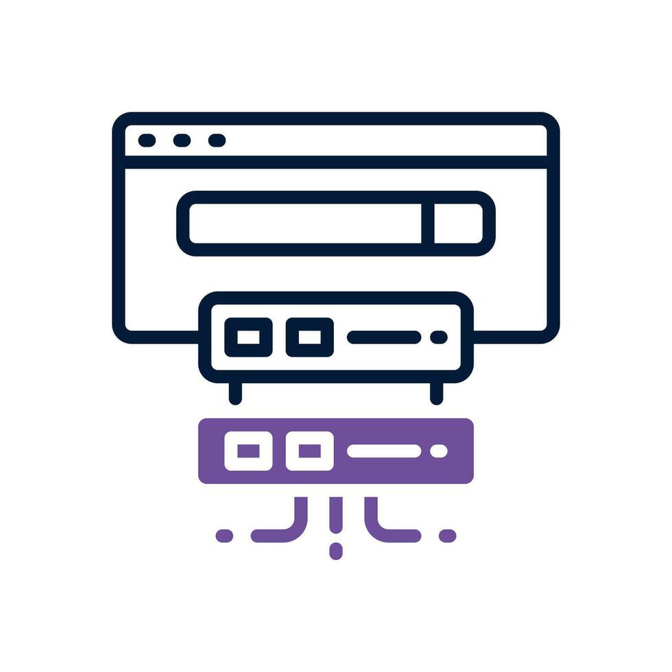 web server icon. vector dual tone icon for your website, mobile ...