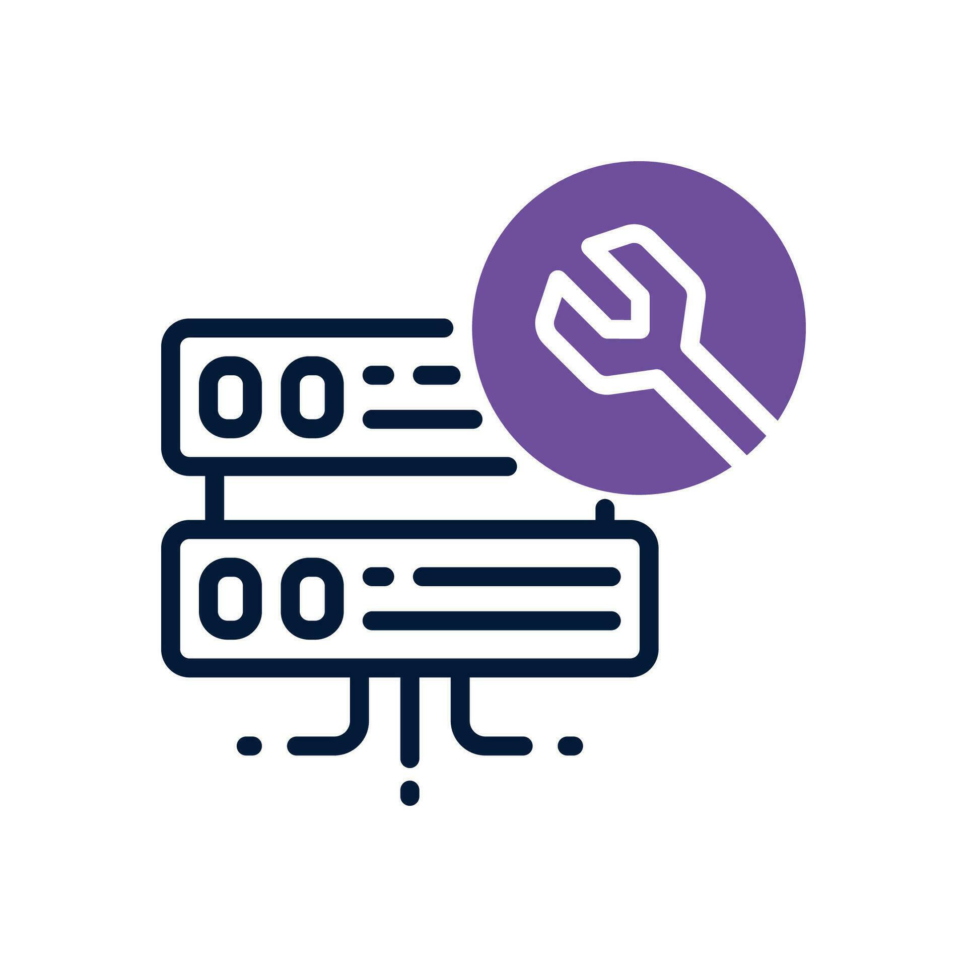 server setting icon. vector dual tone icon for your website, mobile ...