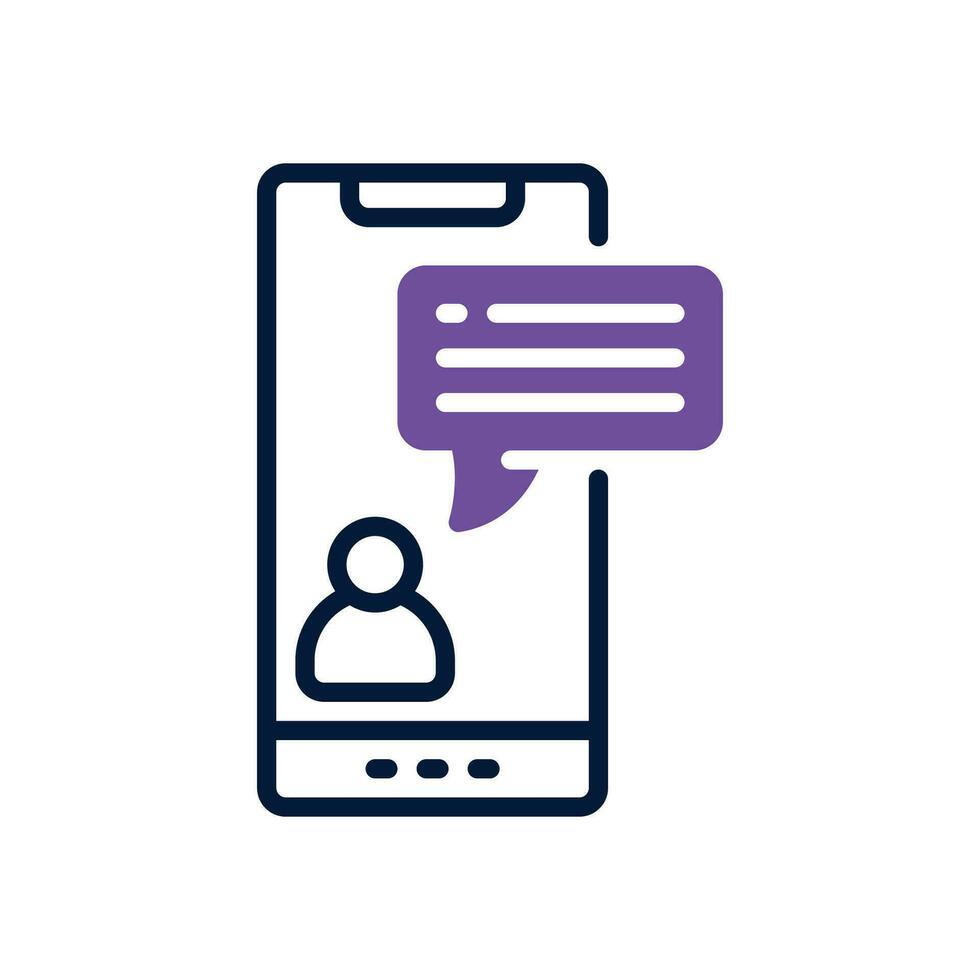 chat icon. vector dual tone icon for your website, mobile, presentation ...