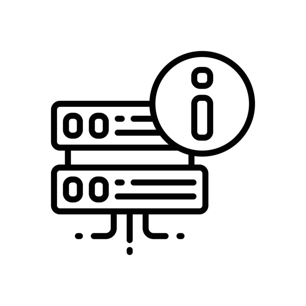 server info icon. vector line icon for your website, mobile ... server info icon. vector line icon for your website, mobile ...