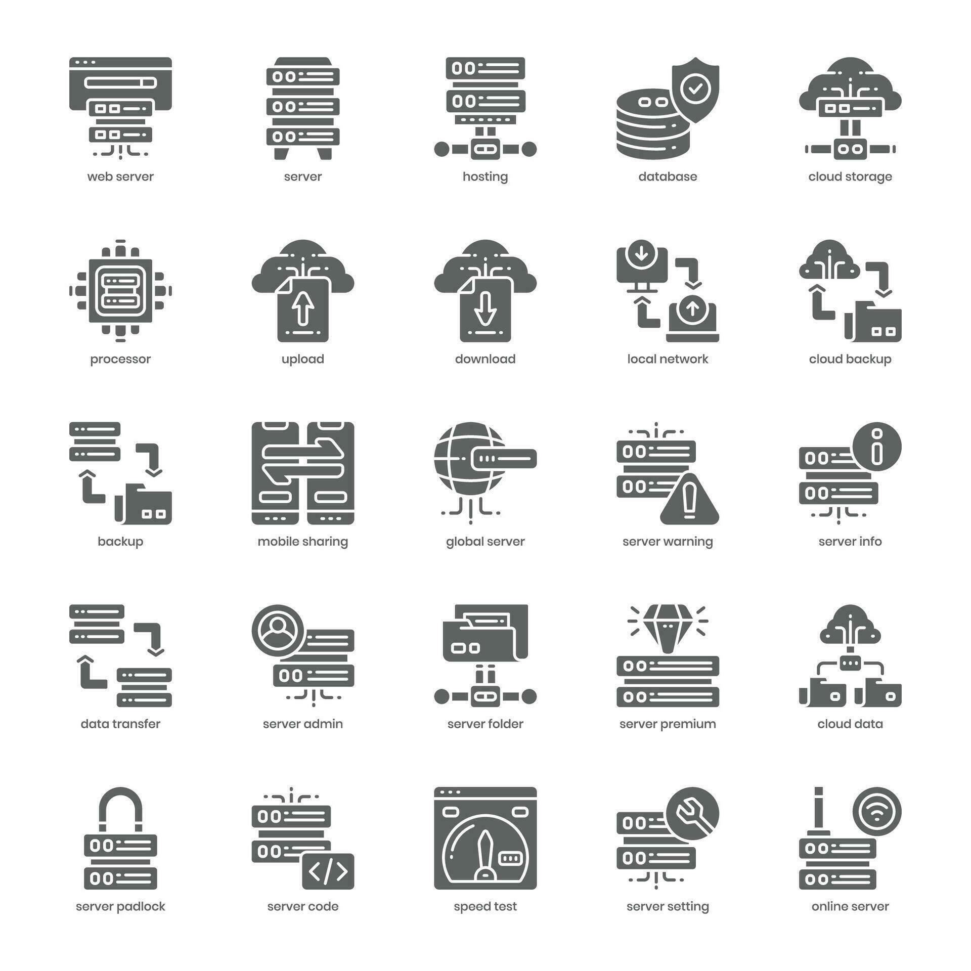Web Server icon pack for your website design, logo, app, and user ...