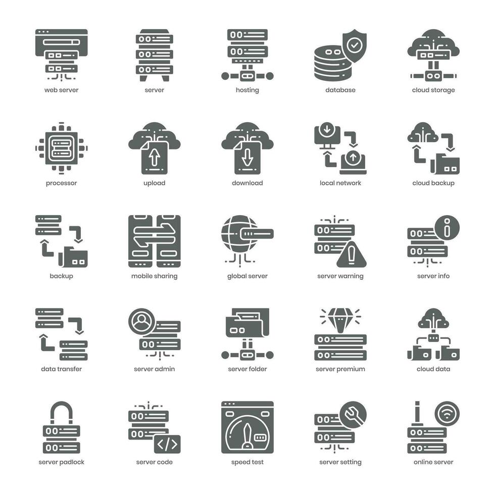 Web Server icon pack for your website design, logo, app, and user ...