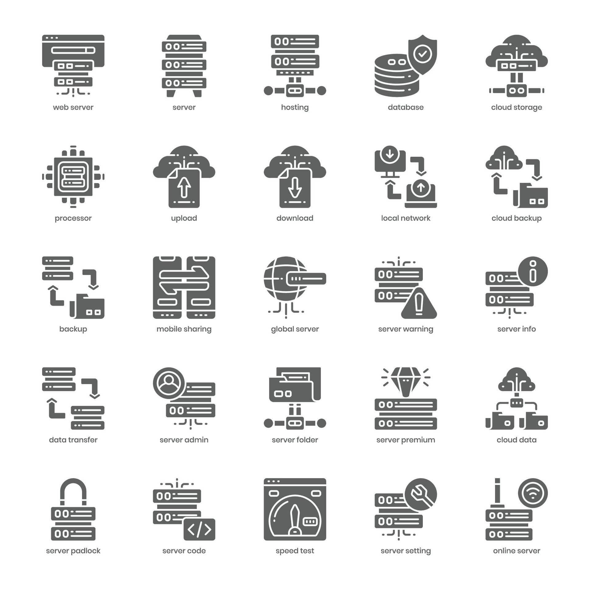 Web Server icon pack for your website design, logo, app, and user ...