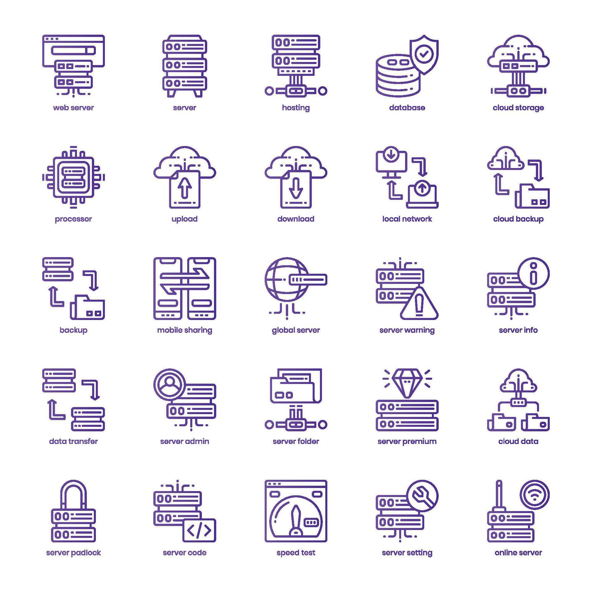Web Server icon pack for your website design, logo, app, and user ...