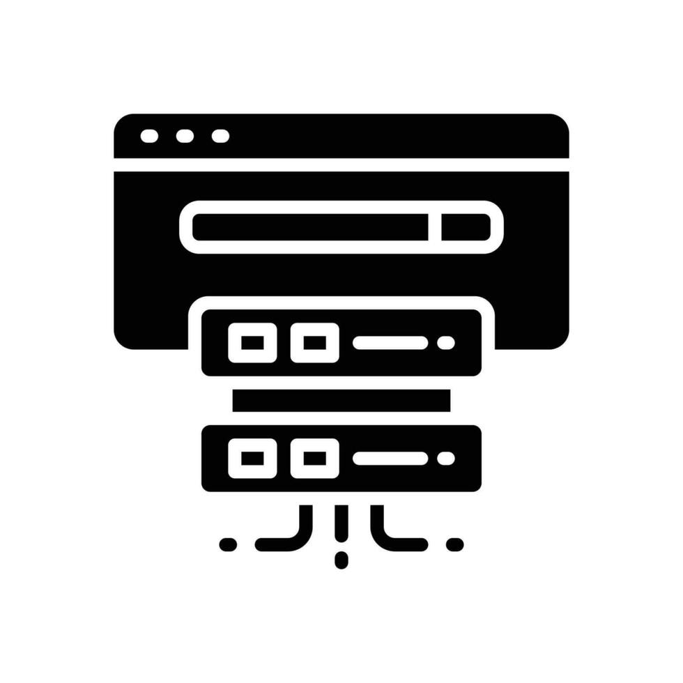 web server icon. vector glyph icon for your website, mobile ...