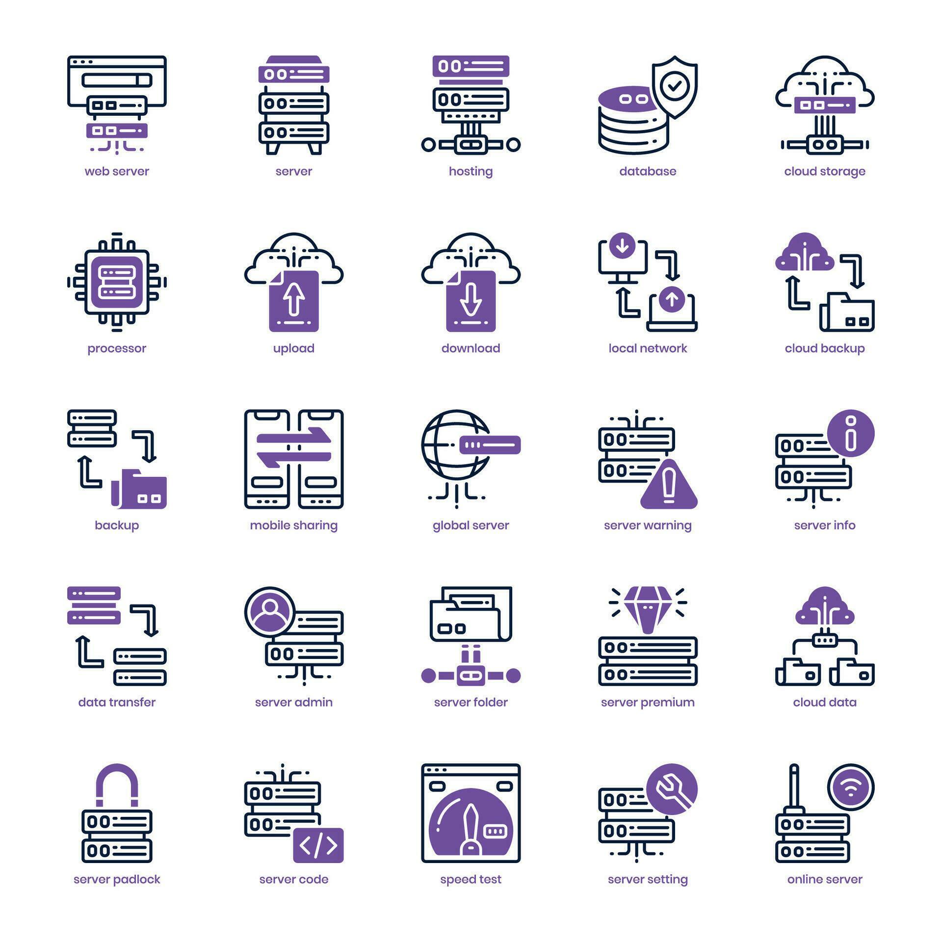 Web Server icon pack for your website design, logo, app, and user ...