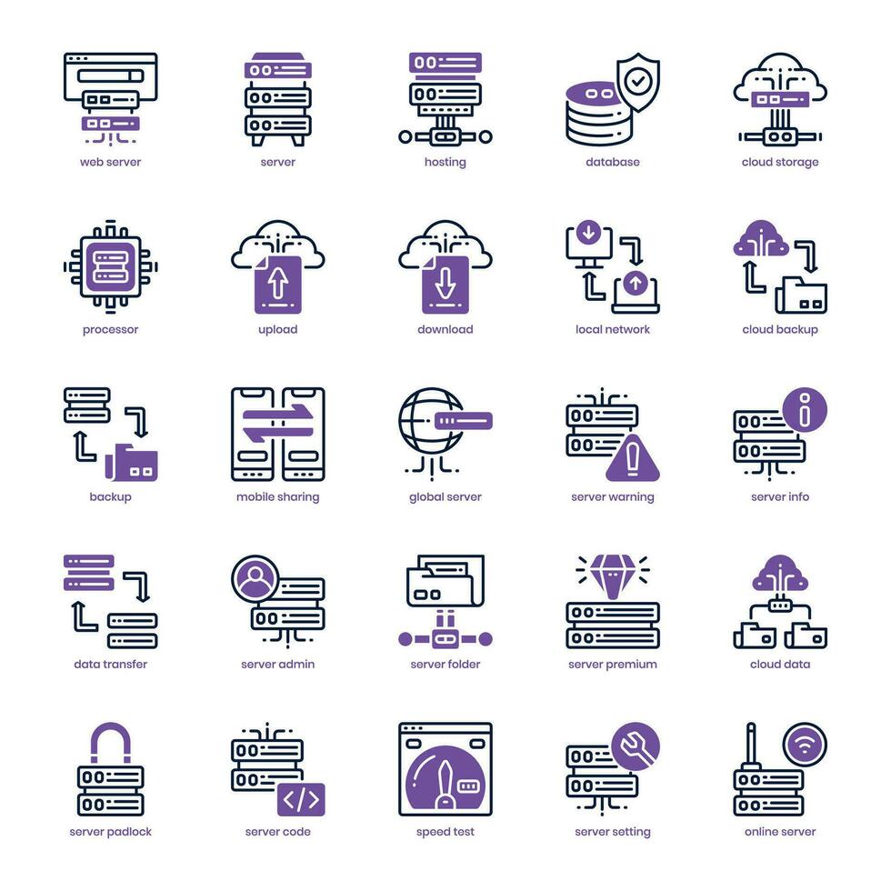 Web Server Icon Pack For Your Website Design Logo App And User Interface Web Server Icon