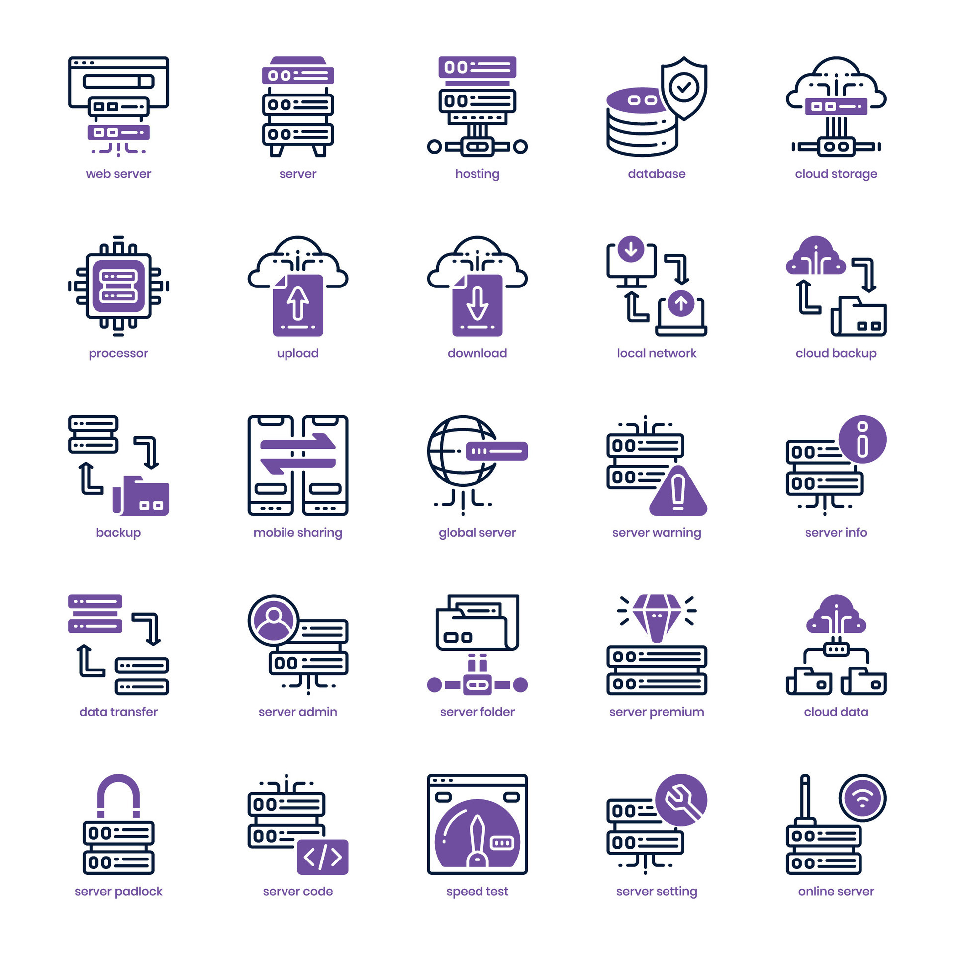 Web Server icon pack for your website design, logo, app, and user ...