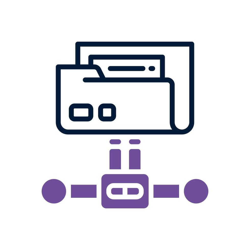 server folder icon. vector dual tone icon for your website, mobile ...