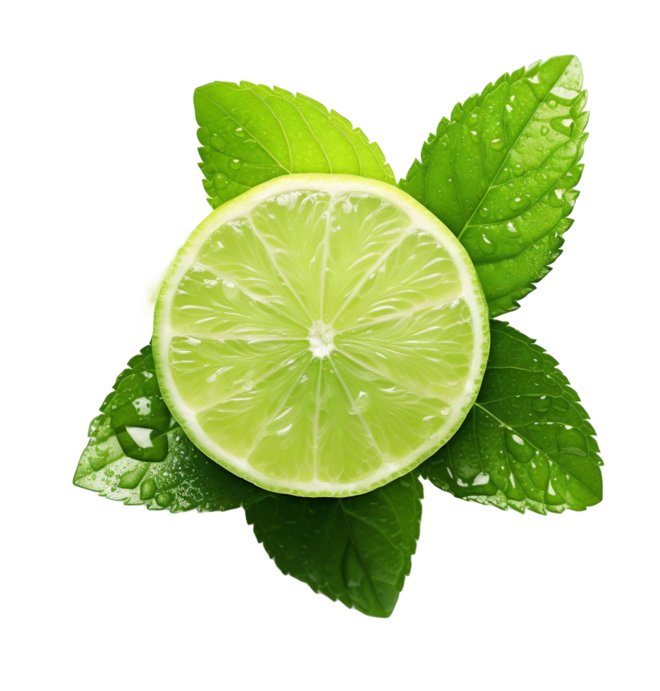 AI generated lime with mint leaves on transparent background 36527218 PNG