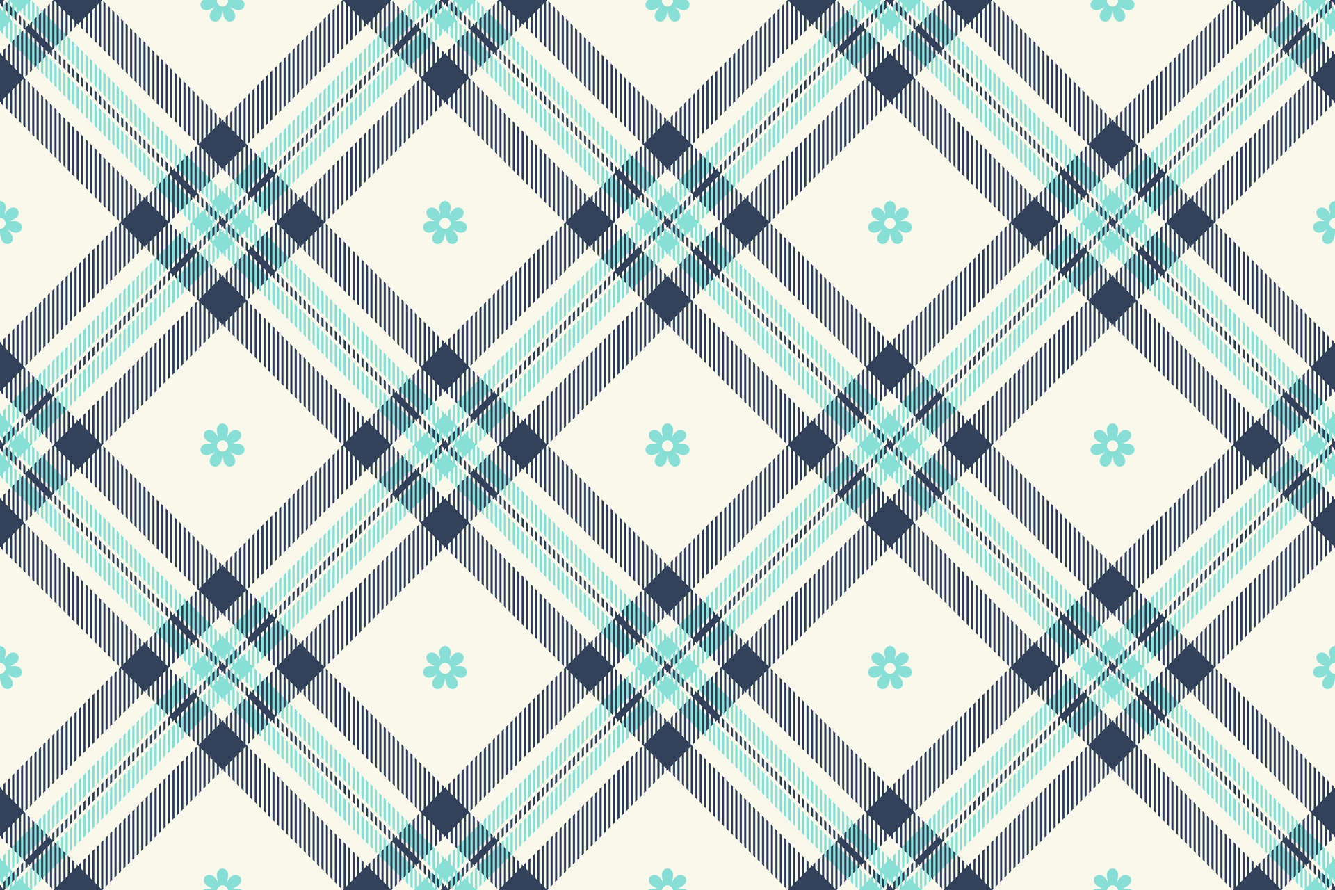 Spring Gingham Pattern Seamless Checked Plaids Pastel Vichy