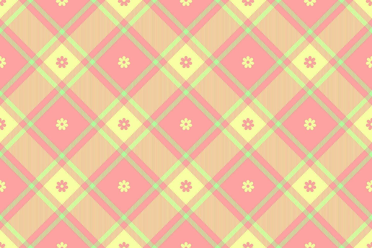 Spring Gingham Pattern Seamless Checked Plaids Pastel Vichy