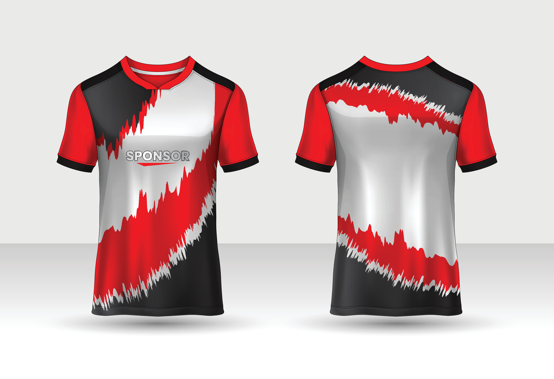 Racing T Shirt Sports Jersey Design Concept Vector Template Motocross