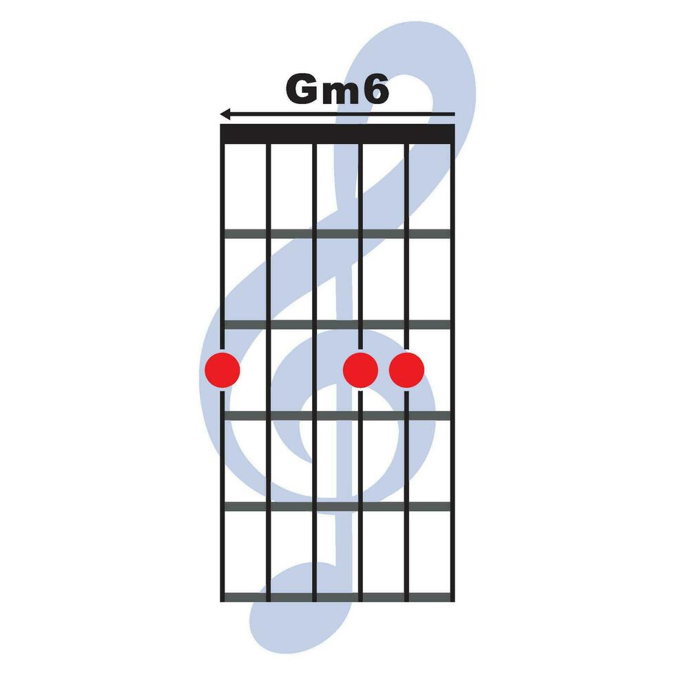 Gm6 guitar chord icon 36531553 Vector Art at Vecteezy