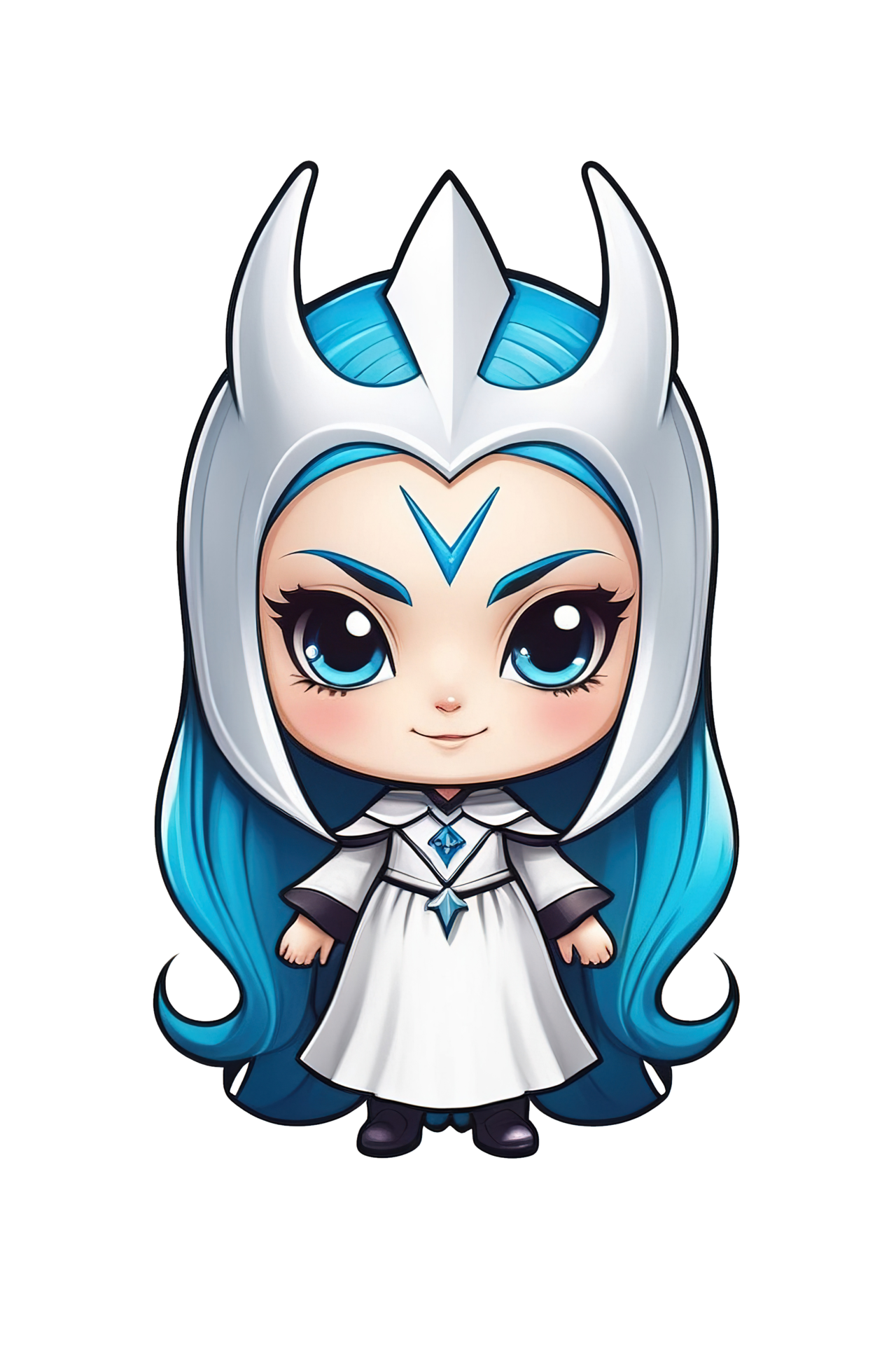 AI generated Illustration of a cute cartoon girl in a horned fantasy ...