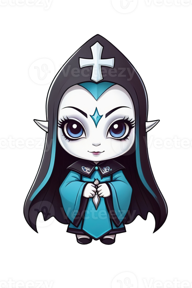 AI generated Illustration of a cute cartoon girl in a horned fantasy ...