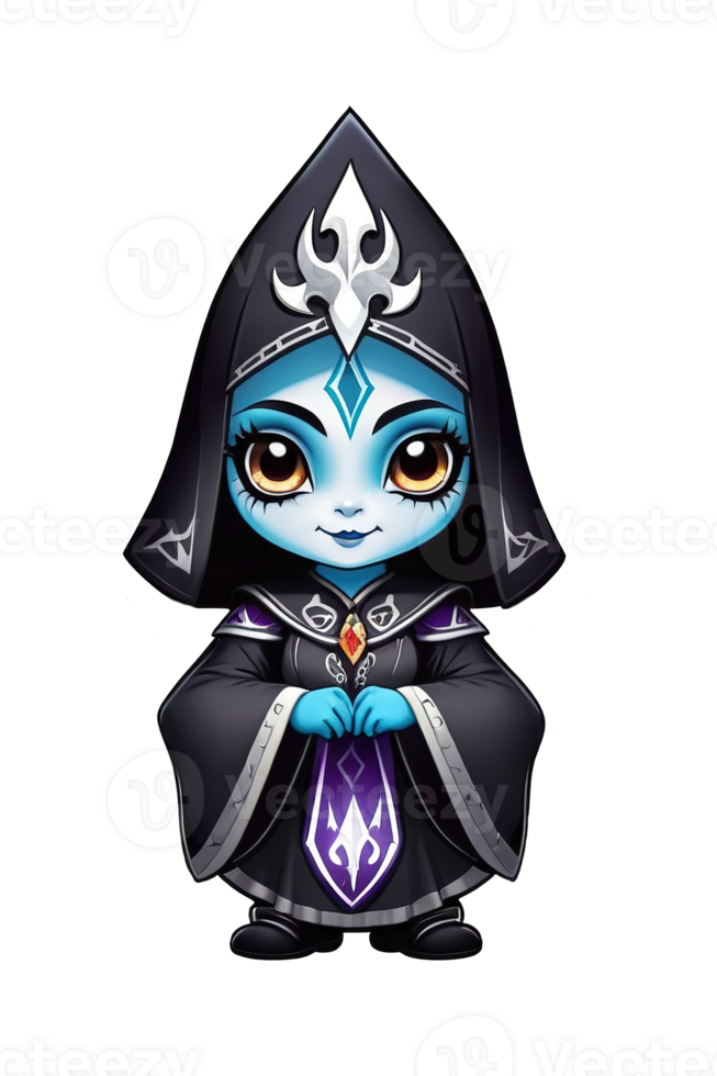 AI generated Illustration of a cute cartoon girl in a horned fantasy ...