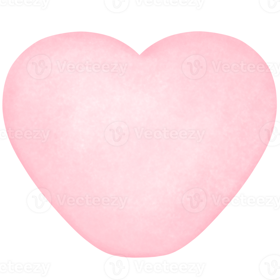 Romantic watercolor pink valentine marshmallow heart shaped clipart ...