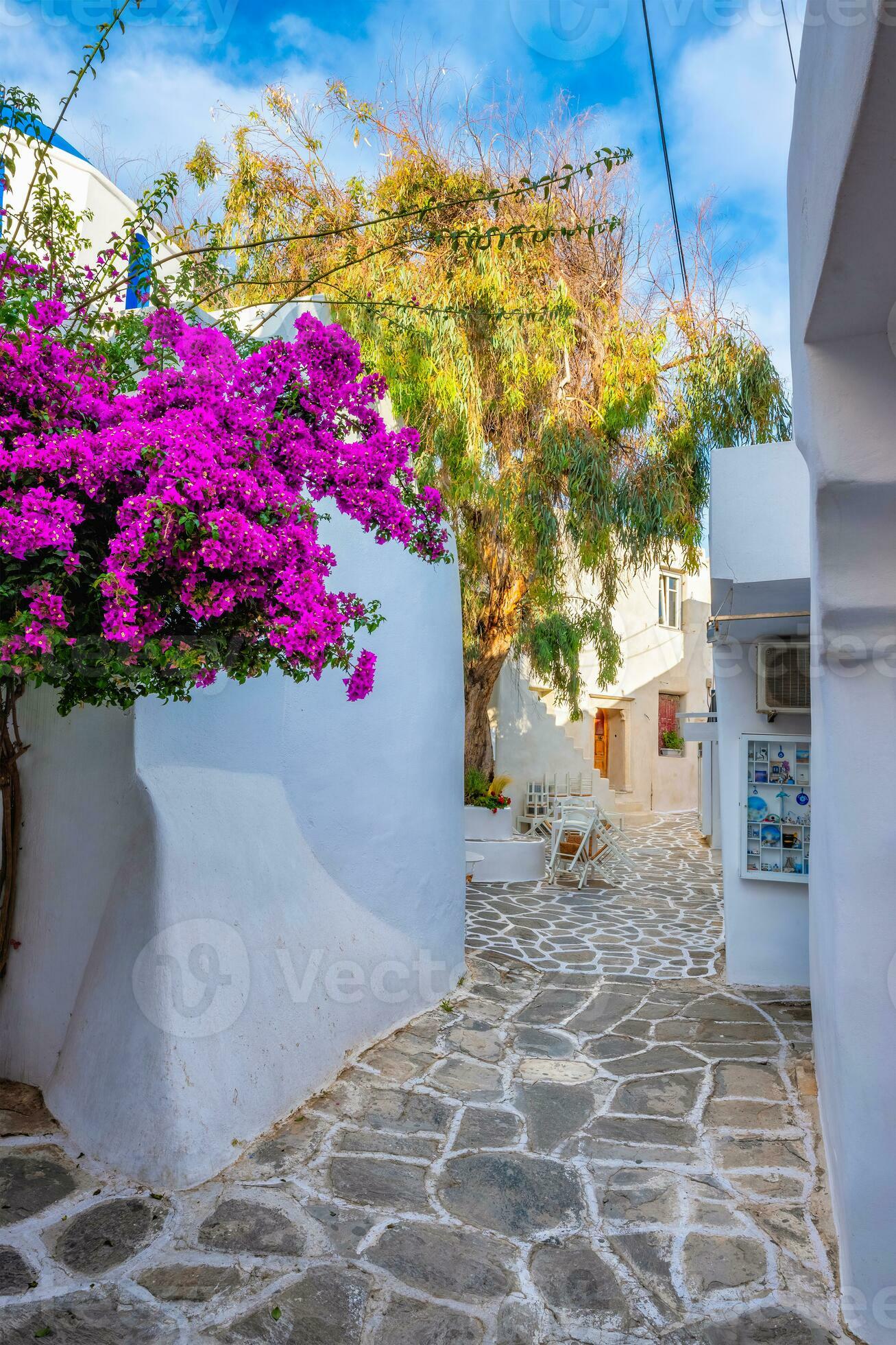 Picturesque Naousa town street on Paros island, Greece 36572327 Stock ... Picturesque Naousa town street on Paros island, Greece 36572327 Stock ...