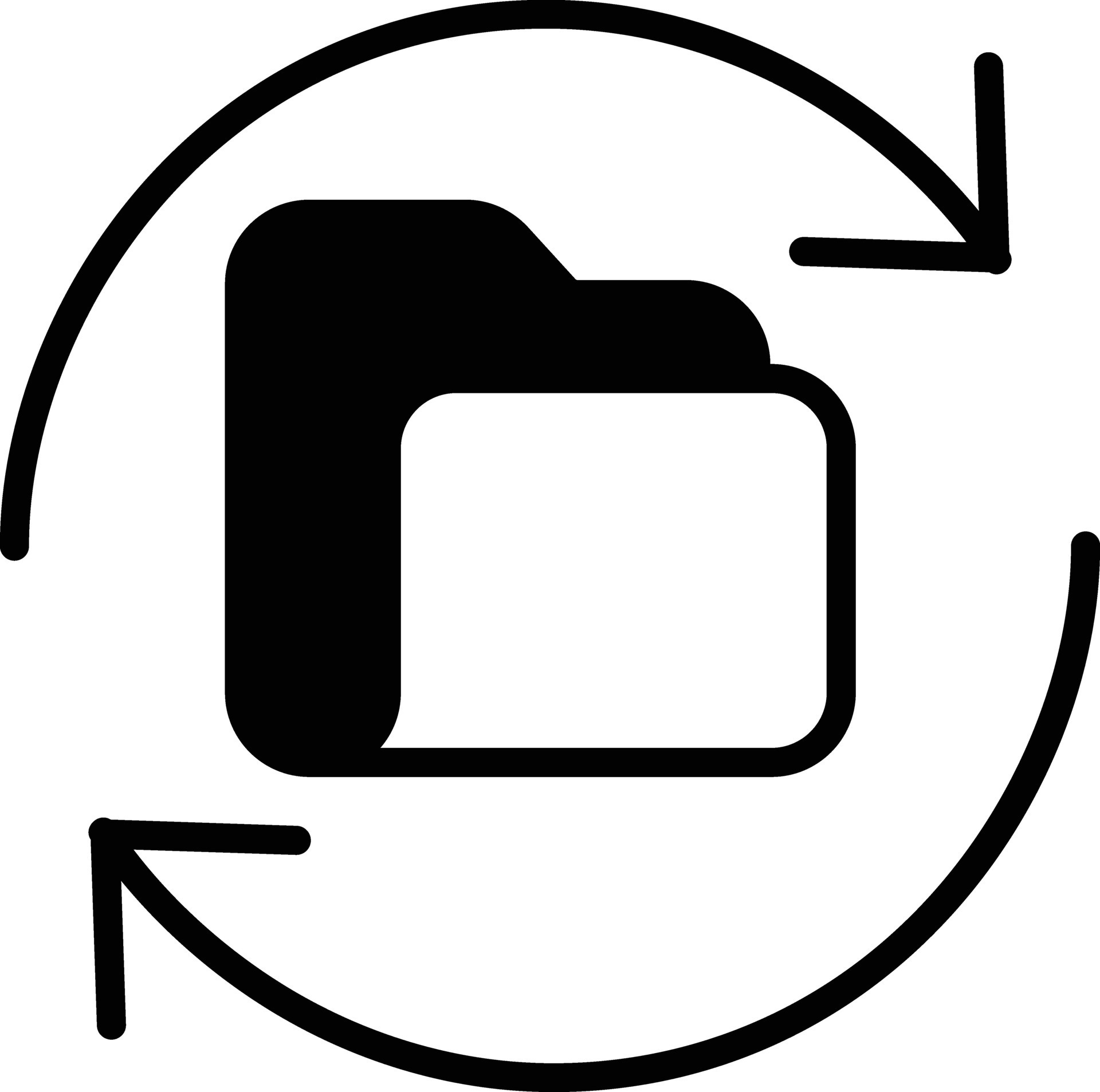 Refresh folder solid glyph vector illustration 36577002 Vector Art at ...