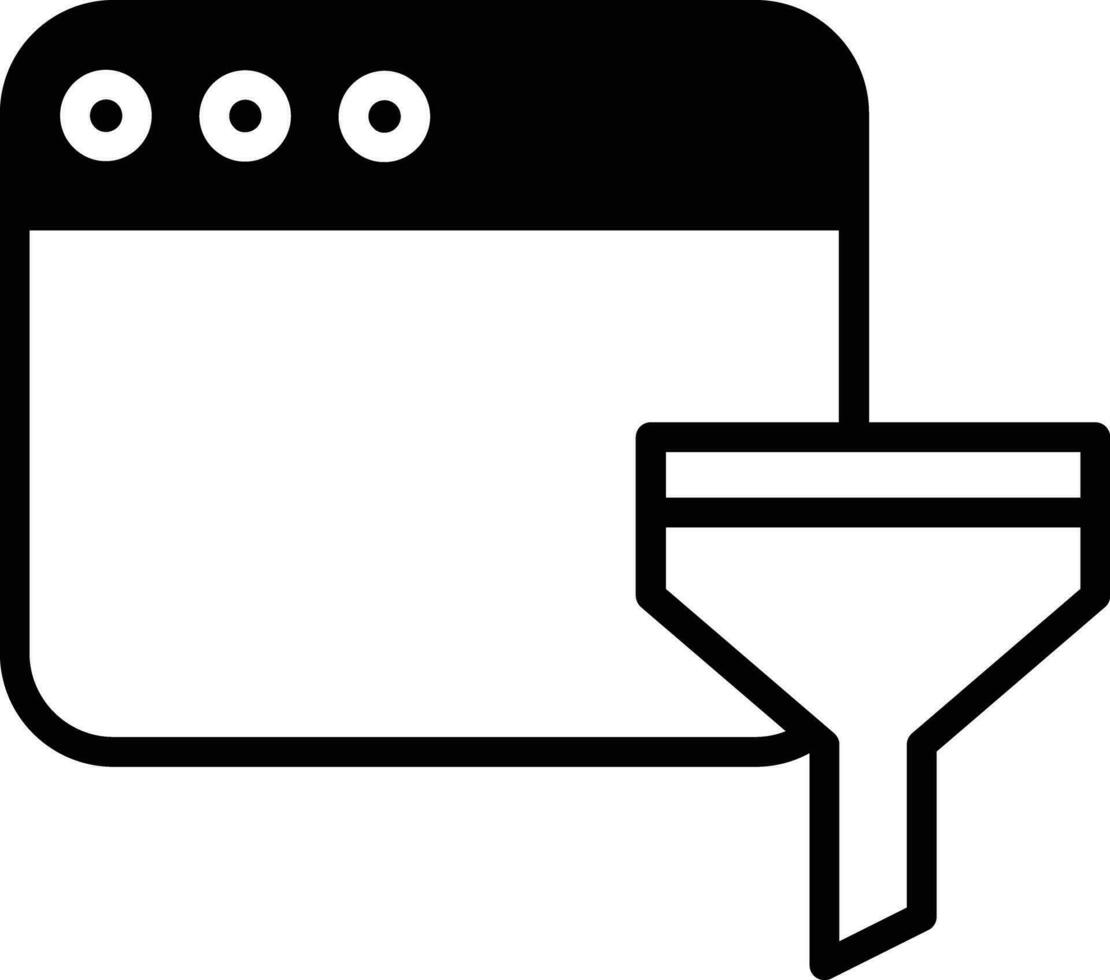Filter webpage solid glyph vector illustration 36577662 Vector Art at ...