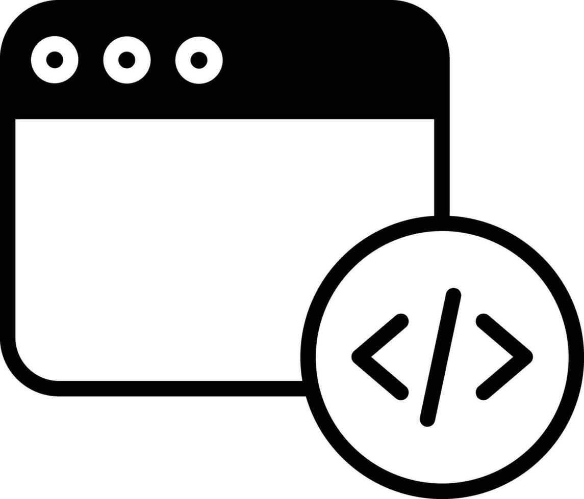 website programming solid glyph vector illustration 36577702 Vector Art at Vecteezy