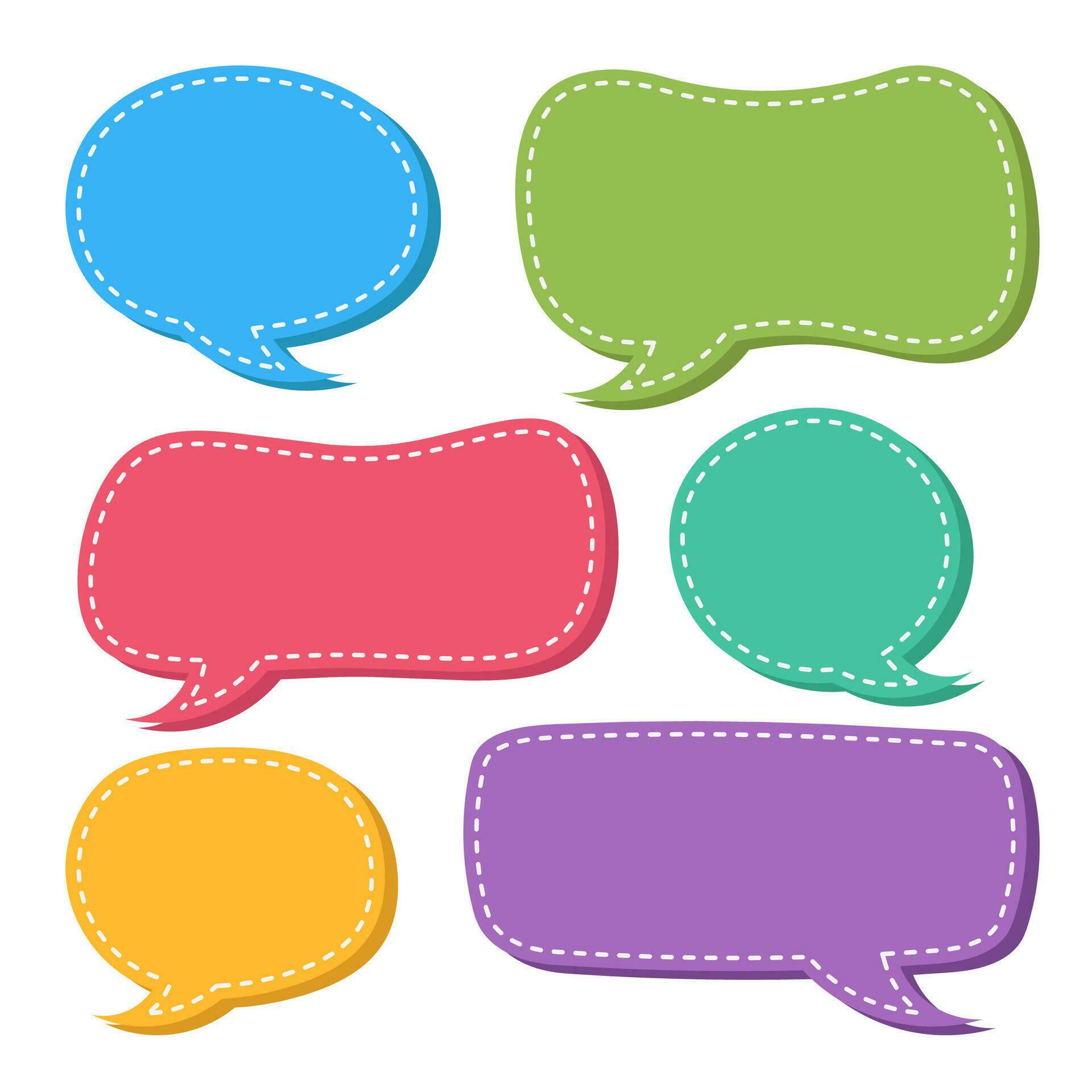 Set Of Colorful Speech Bubble Vector Design 36579836 Vector Art At Vecteezy