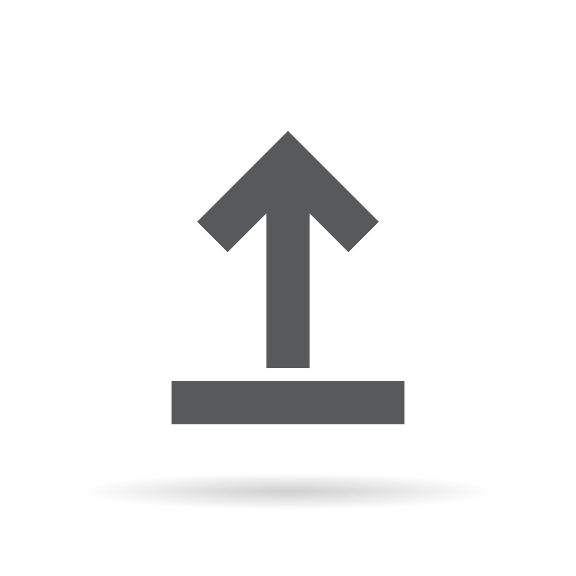 Upload icon vector isolated on white background. Uploading, up arrow symbol 36580435 Vector Art ...